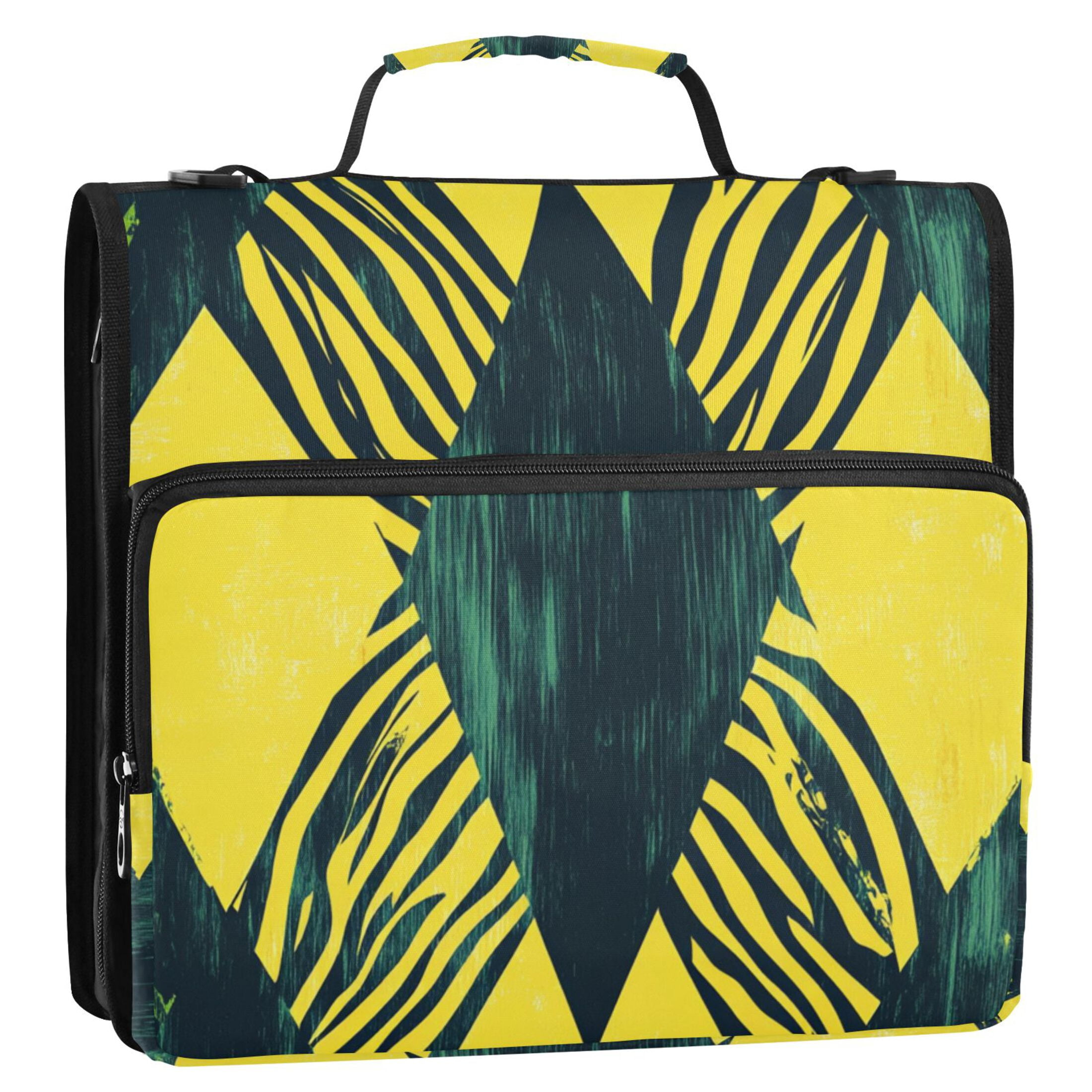 Abstract Cross Lines with Zabra Skin Binder Bag with Shoulder Strap 3 ...