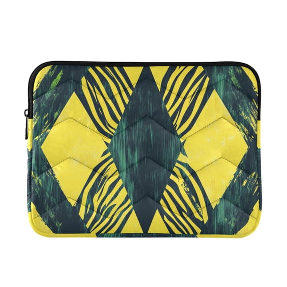 Abstract Cross Lines with Zabra Skin Quilted Laptop Protective Cases ...