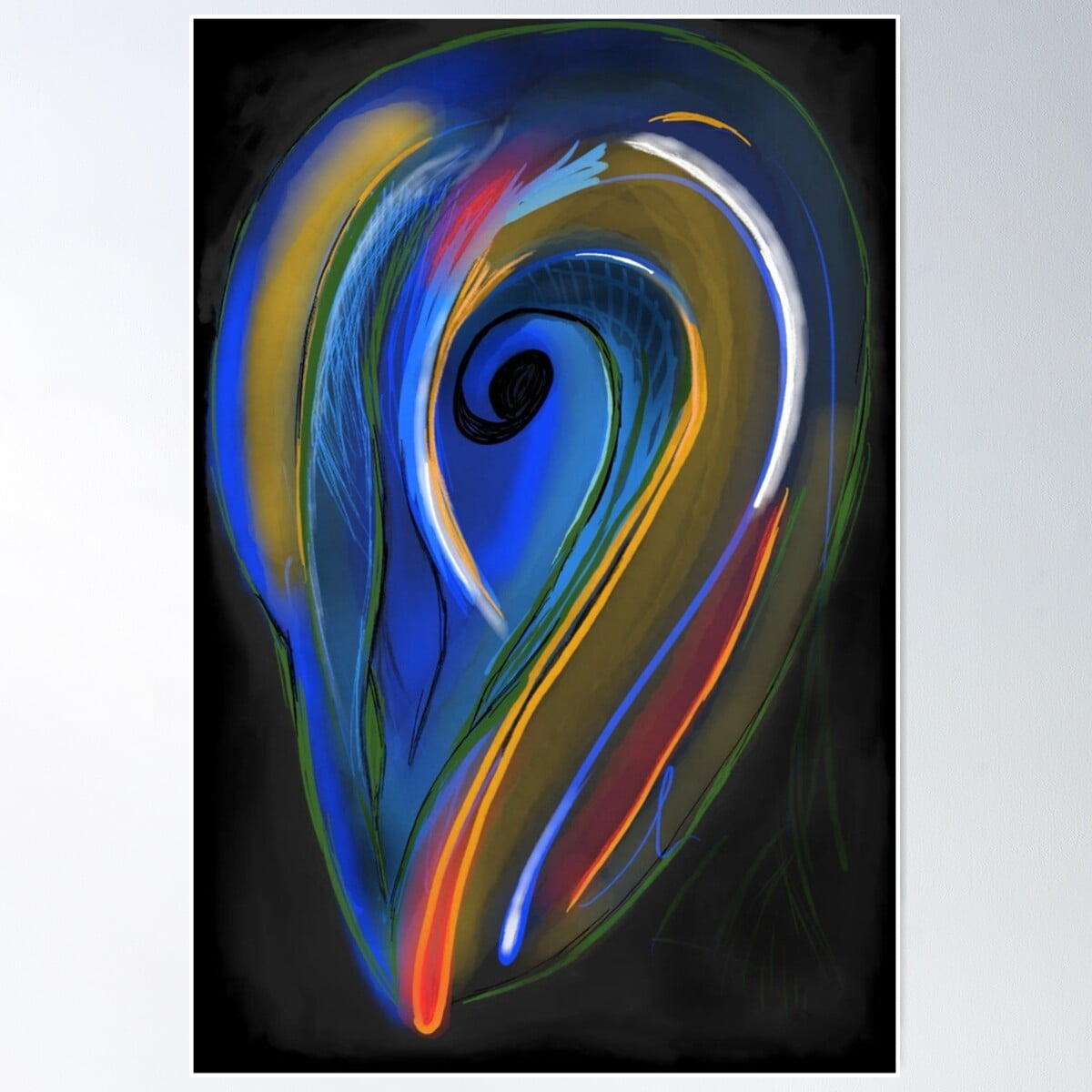 Abstract Crow Poster Wall Art, Modern Wall Decor For Living Room ...