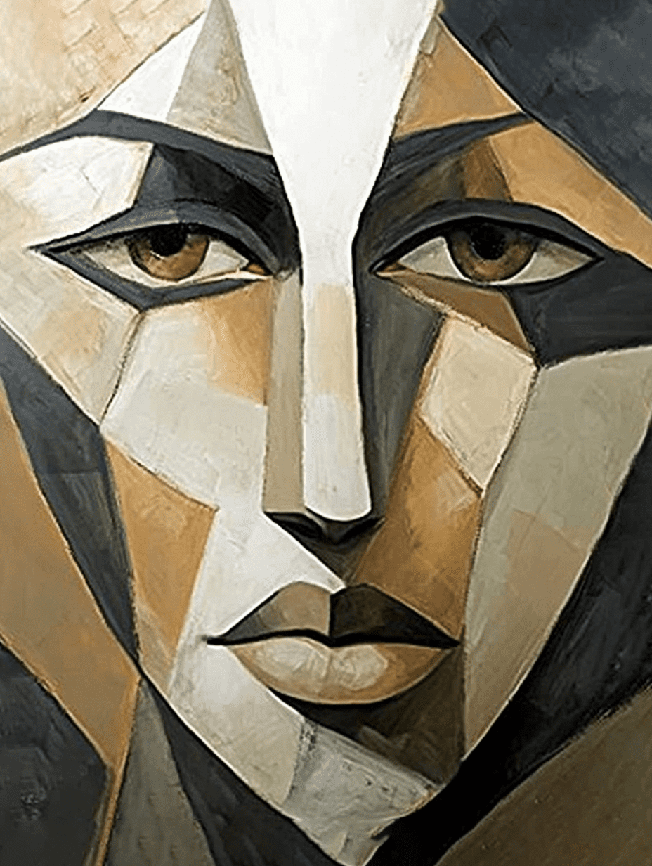 Abstract Cubist Face Canvas Wall Art Suitable for Living Room Office ...