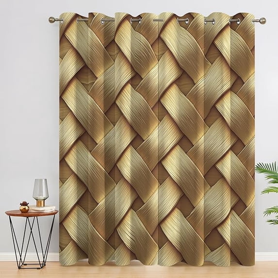 Abstract Curtains - Abstract Curtains, Gold Rustic Window Curtains ...