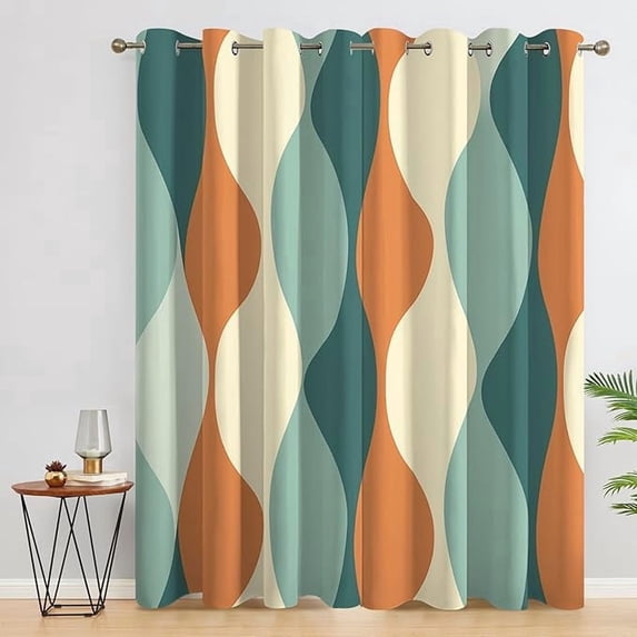 Abstract Curtains for Living Room - Abstract Curtains, Modern Window ...