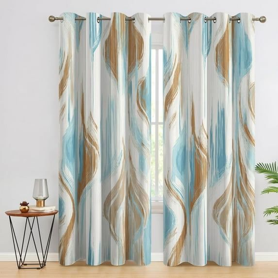Abstract Curtains For Living Room , Geometric Modern Ethnic Pattern ...