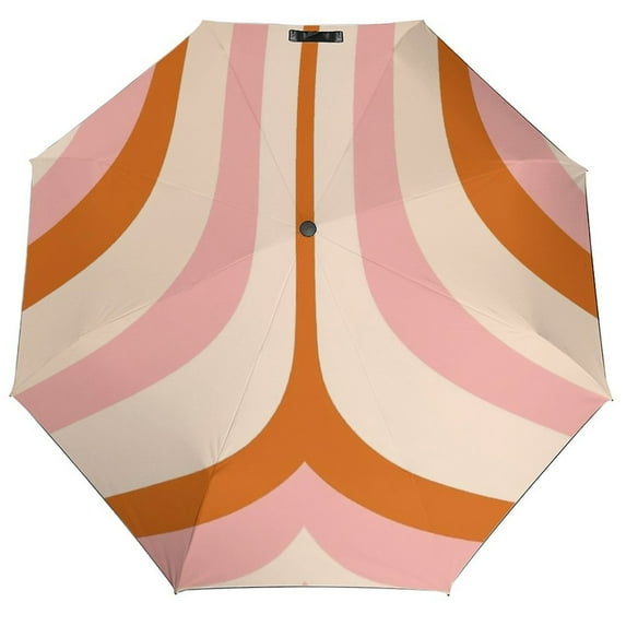 Abstract Curved Pastel Stripes Design Rain Umbrella Sun Protection Sun ...