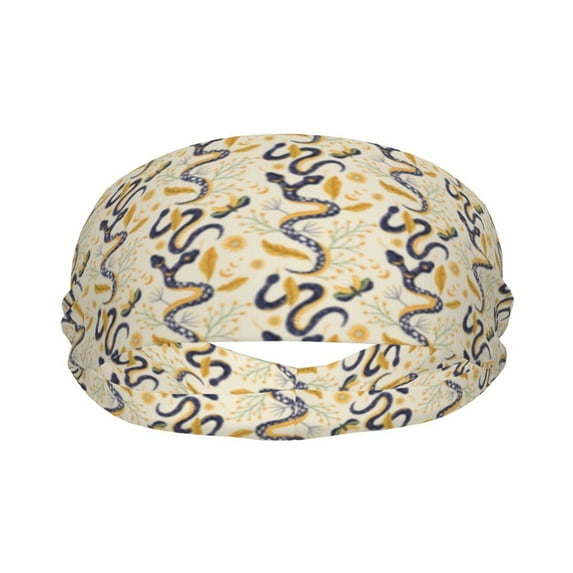 Abstract Cute Double Headed Snake Sports Headbands for Men/Women ...