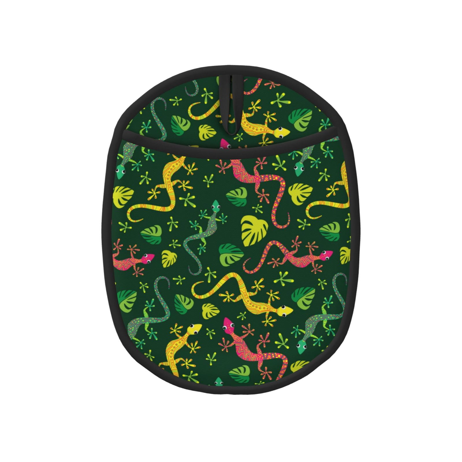 Abstract Cute Lizard Gecko Leaves Pot Holders for Kitchen - Heat Resistant Oven Mitts Hot Pads ...