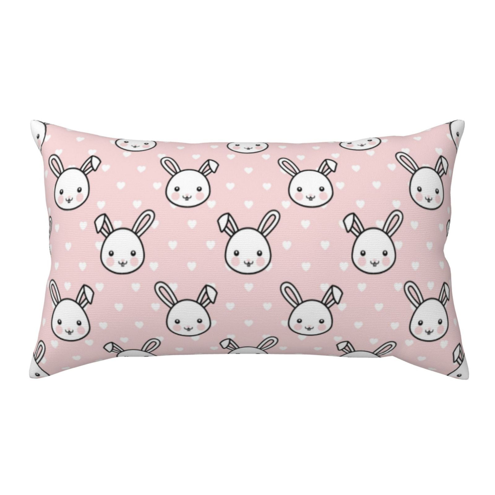Abstract Cute Rabbit Pink Pillow Cases, Soft Pillowcases with Wrinkle ...