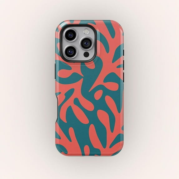 Abstract Cutout Inspired Art Print Phone Case with iPhone 17 to 11 Pro ...