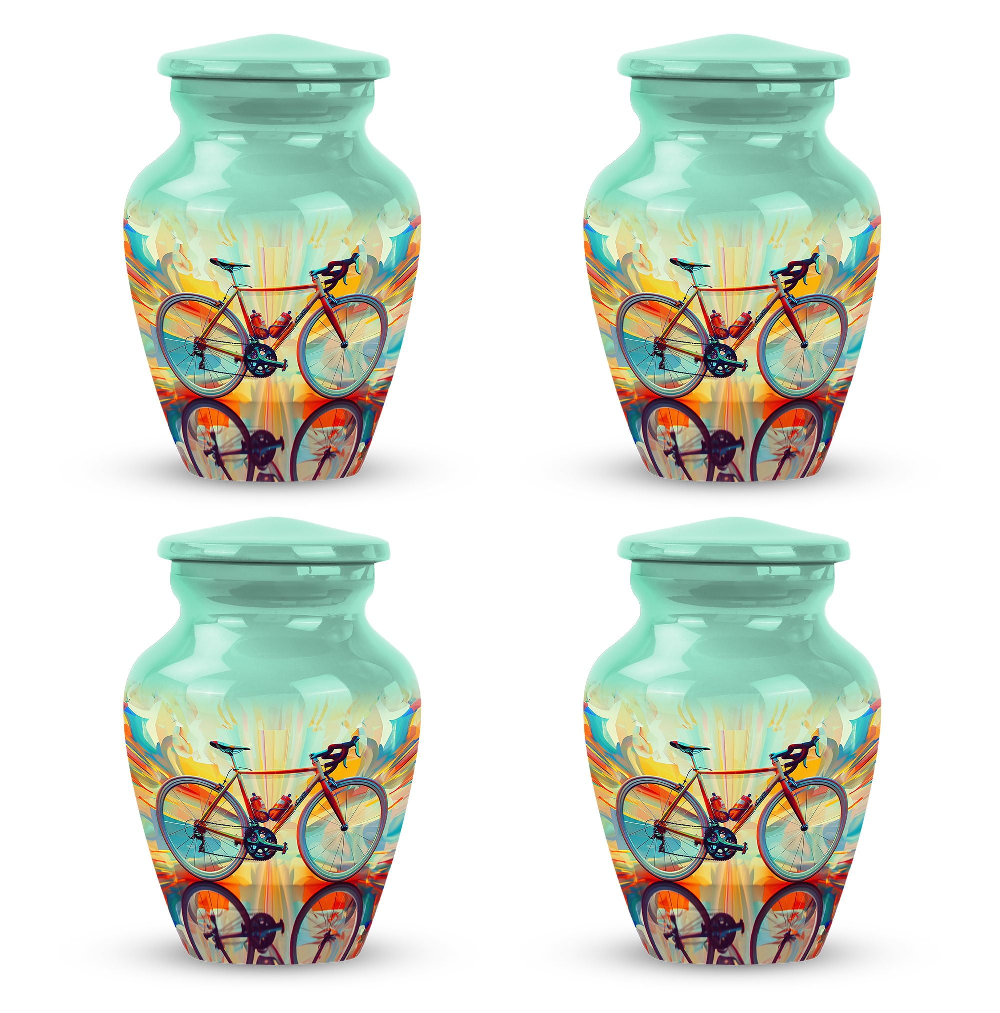 Abstract Cycling Dreams Motorcycle - Small Urns Ashes - Compact Mini ...