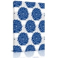 Abstract Dahlia Canvas Wall Art for Living Room, Vintage Deep Blue ...