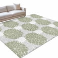 Abstract Dahlia Large Area Rugs 5x8ft Vintage Green Country Farmhouse ...