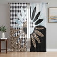 Abstract Daisy Sheer Curtains for Living Room Bedroom American Country ...