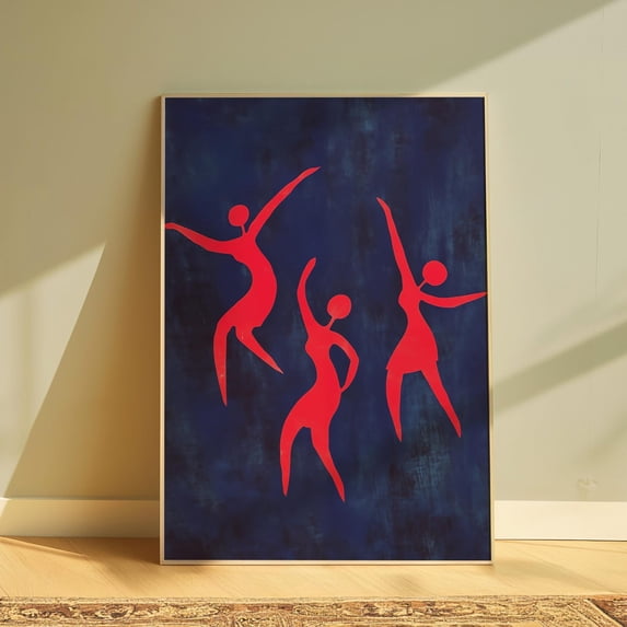 Abstract Dancer Silhouette Feminine Wall Art, Unframed Paper Print Size ...