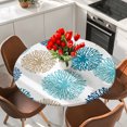 Abstract Dandelion Spring Floral Round Fitted Tablecloth with Elastic ...