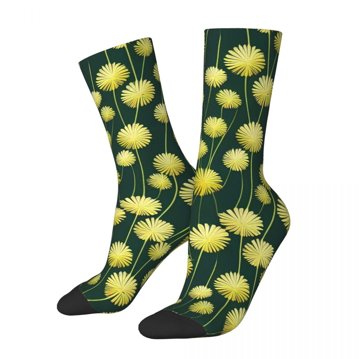 Abstract Dandelion Stockings Female Flower Print Socks Soft Funny Socks ...