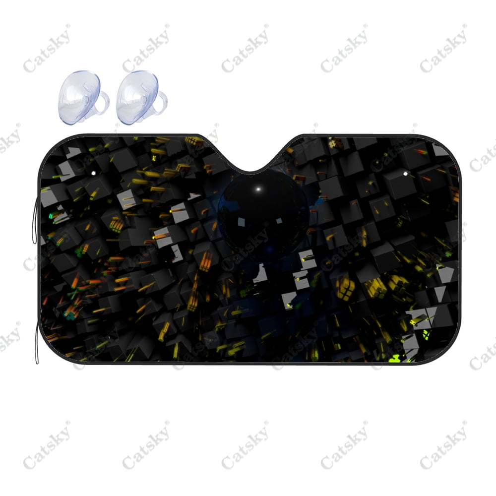 Abstract - Dark Auto Windshield Sun Shade Car Front Window Visor ...