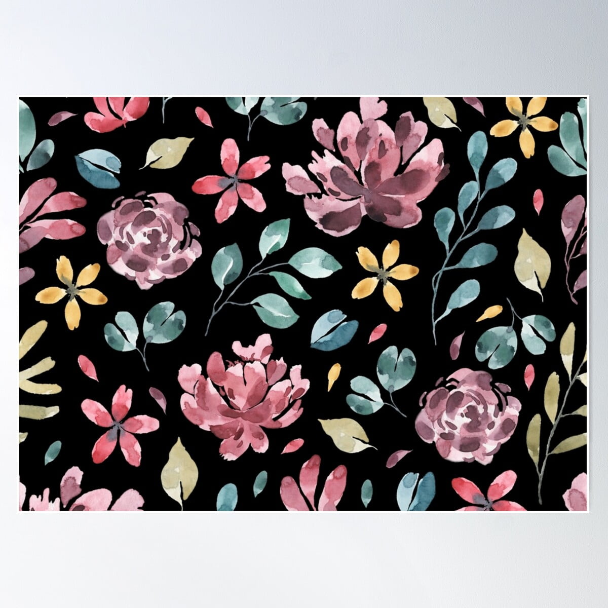 Abstract Dark Cottagecore Poster Wall Art, Modern Wall Decor For Living ...