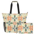 Abstract Decorative Digital Patterns Beach Bag Travel Tote Bag Reusable ...