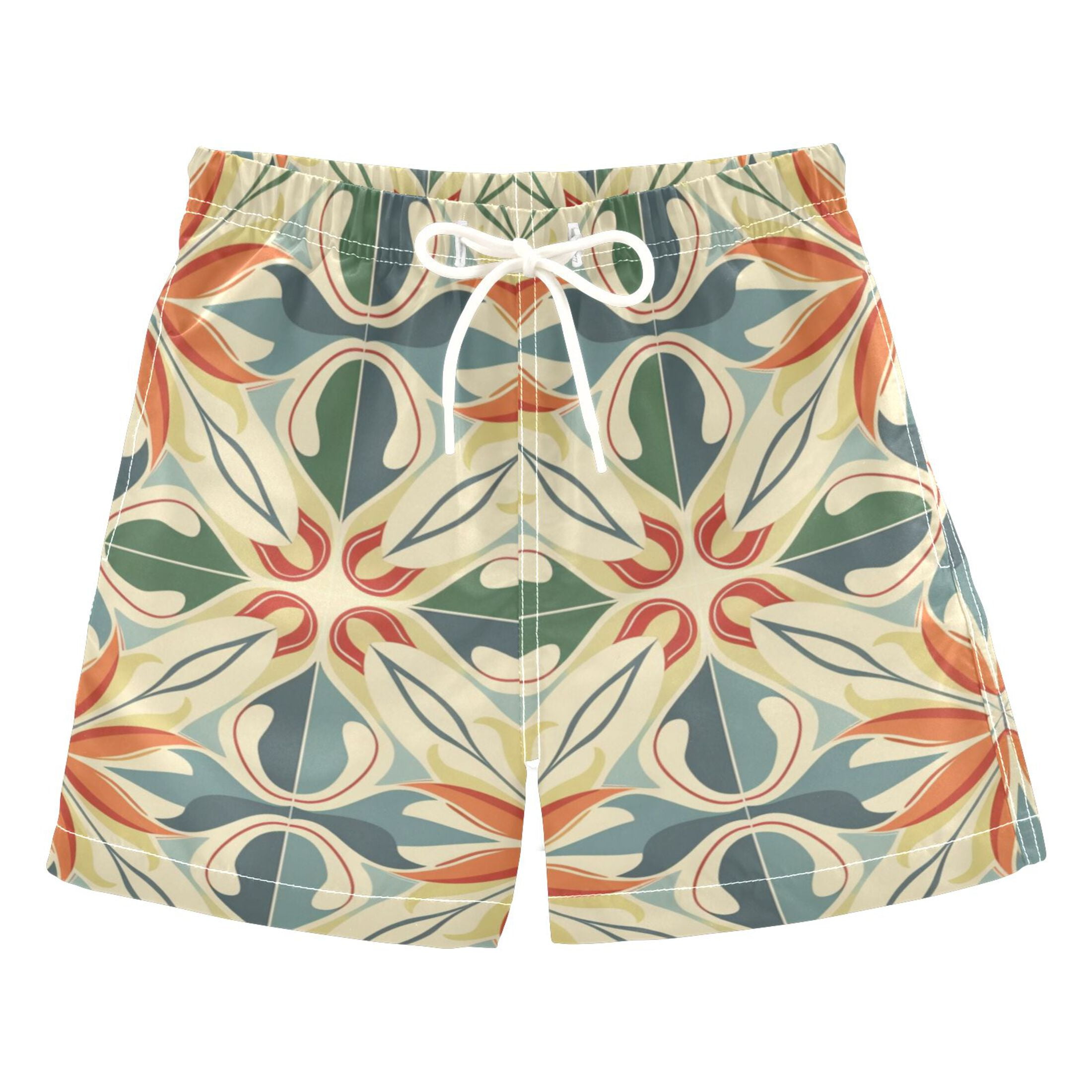 Abstract Decorative Digital Patterns Boys' Swim Trunks Board Shorts ...