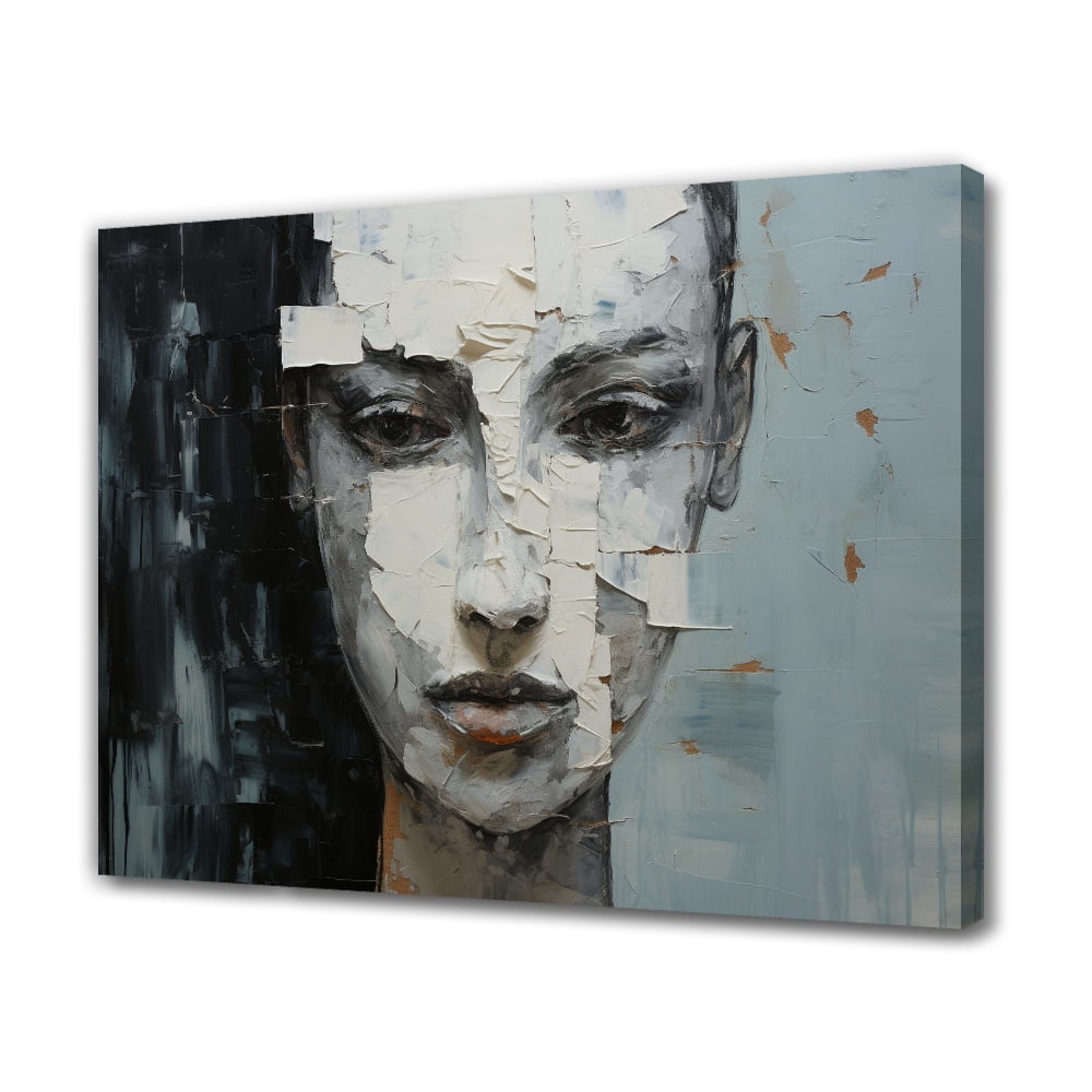 Abstract Decorative Painting Of Human Face Canvas Poster Bedroom Decor ...