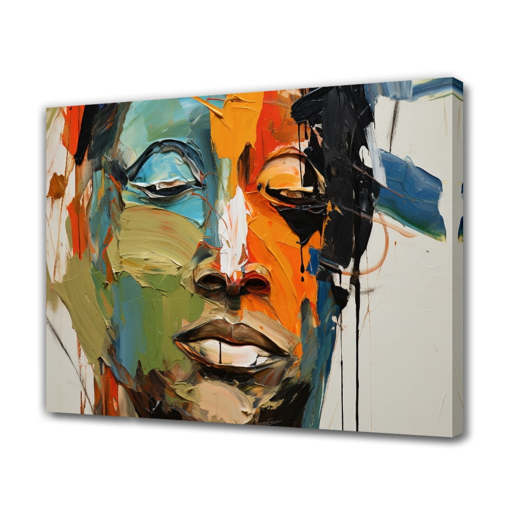 Abstract Decorative Painting of Human Face Canvas Poster Bedroom Decor ...
