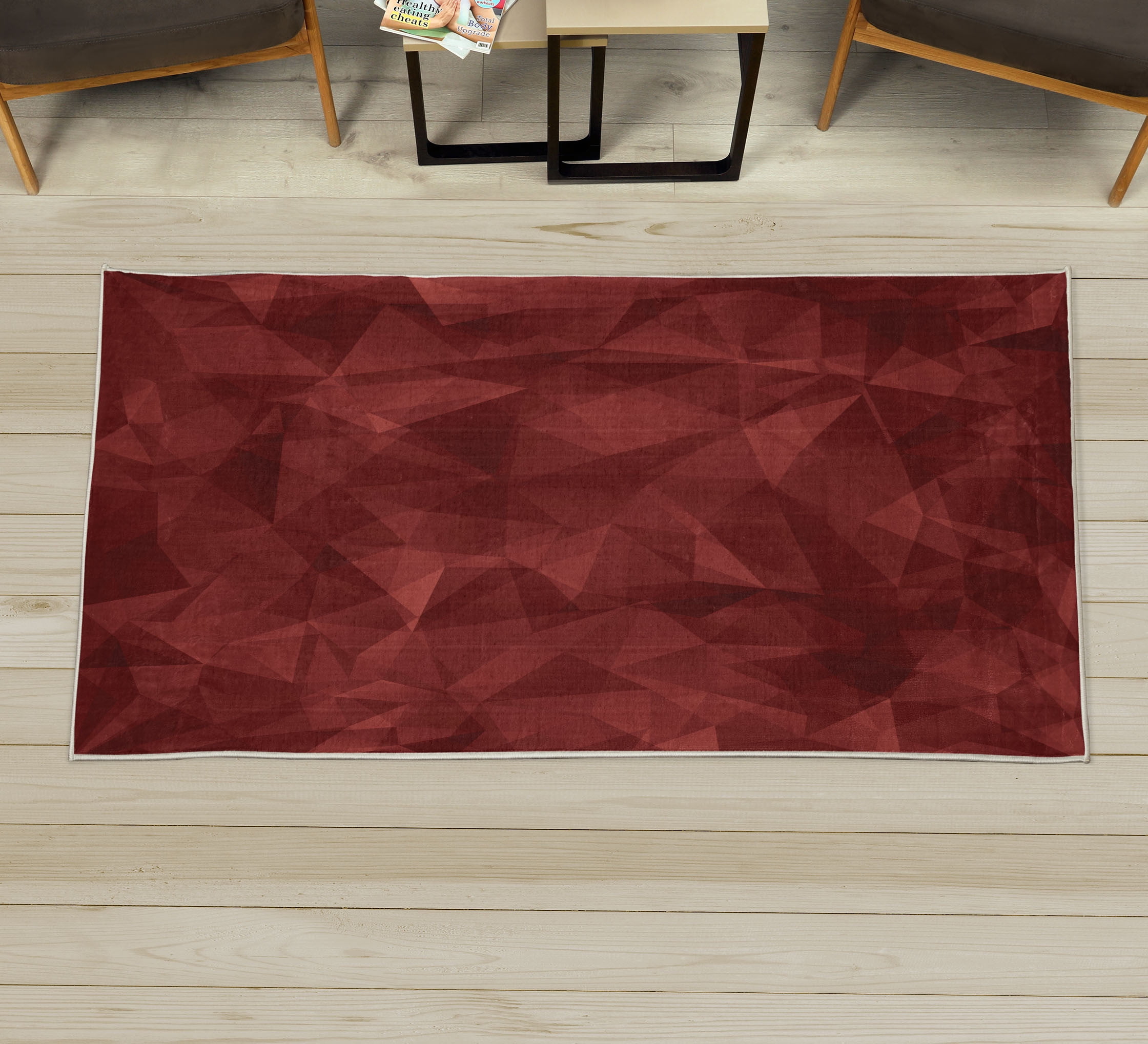 Abstract Decorative Rug, Broken Glass Inspired Geometric Triangle ...