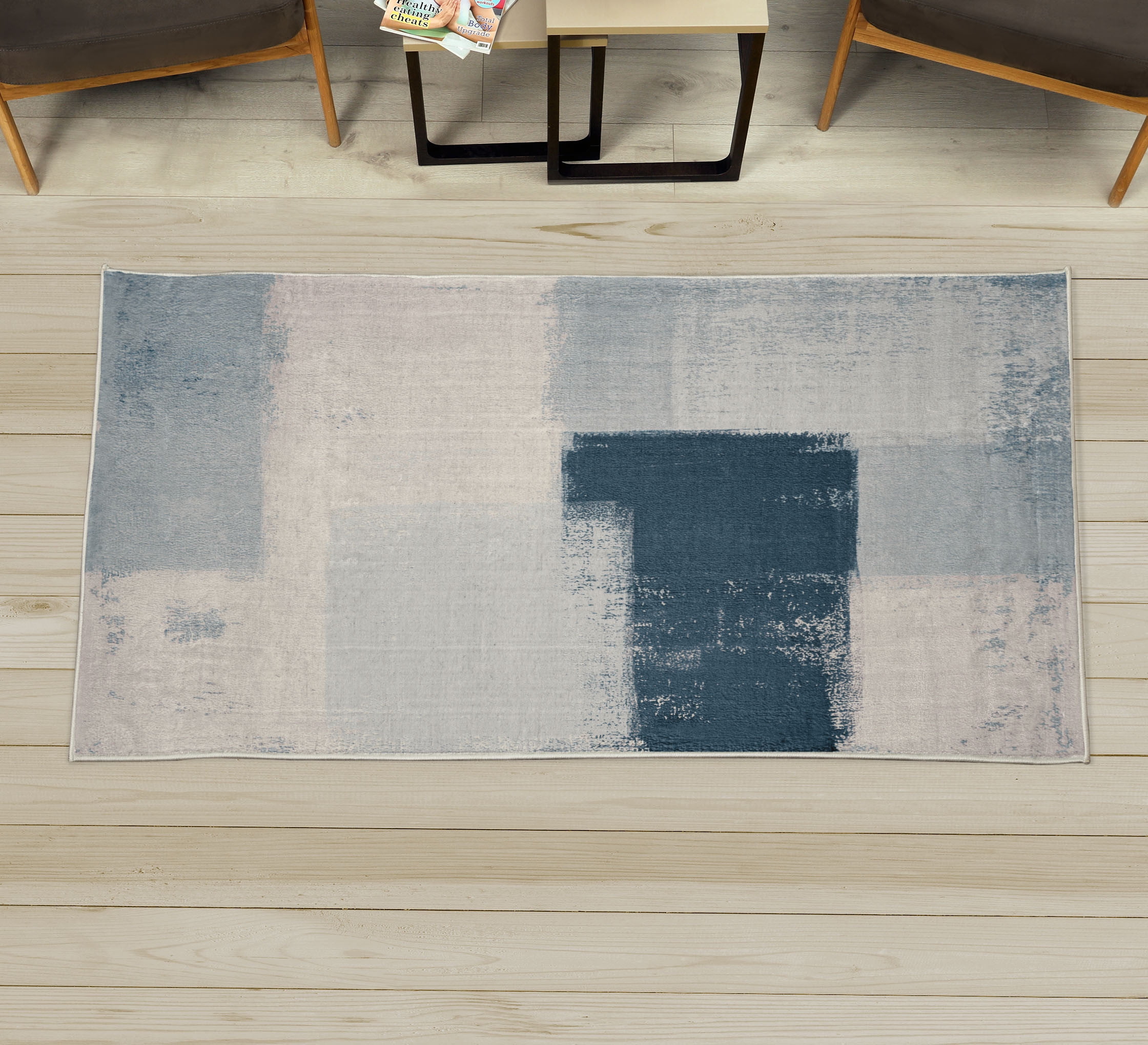 Abstract Decorative Rug, Abstract Grunge Style Brushstrokes Painting ...