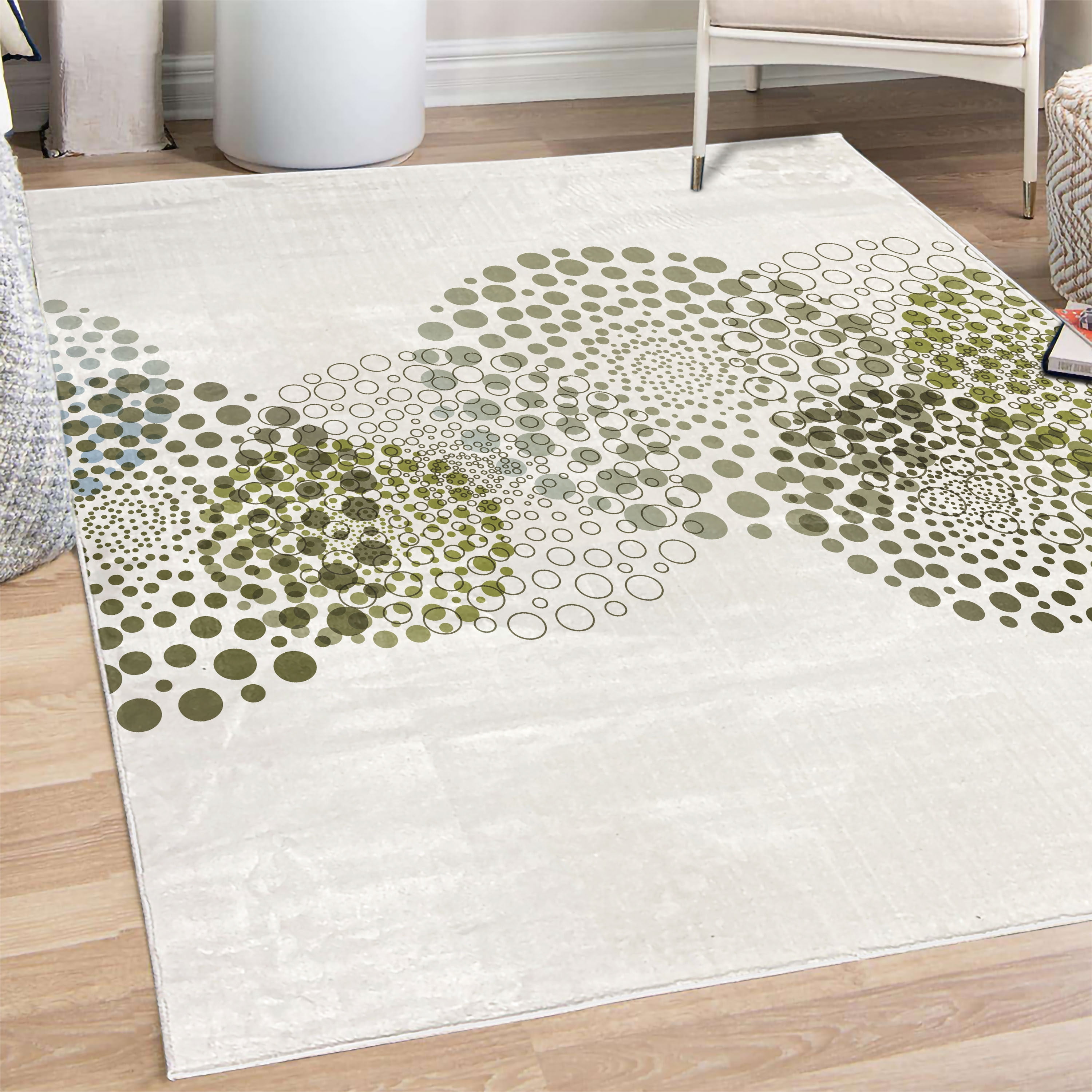 Abstract Decorative Rug, Modern and Cool Design Surreal Dots Like and ...