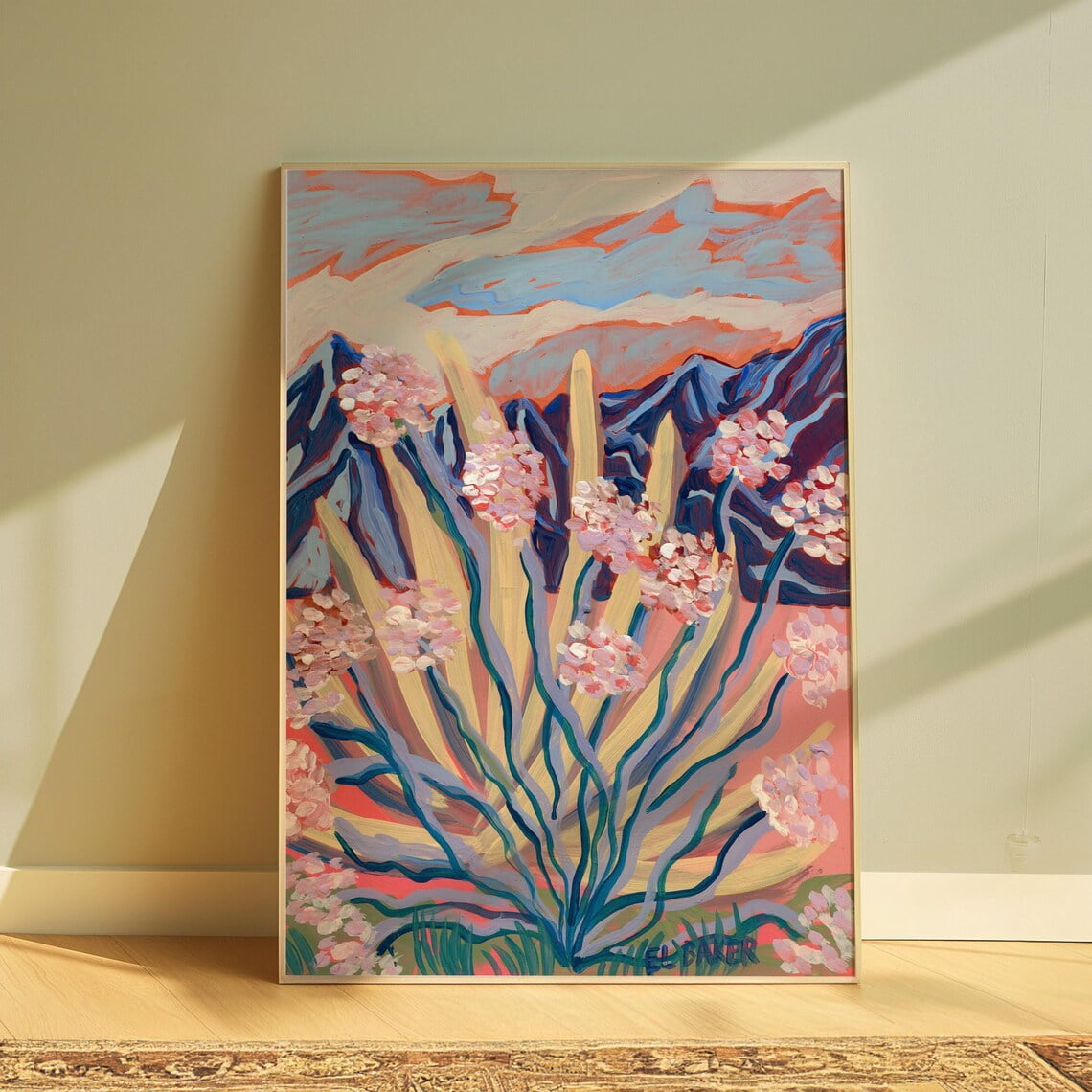 Abstract Desert Botanical Print, Agave Plant Painting, Vintage ...