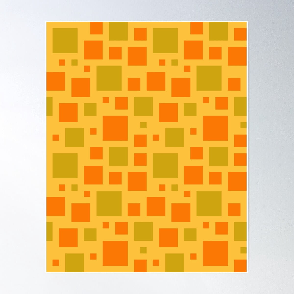 Abstract Desert Square Pattern Poster Wall Art Modern Wall Decor For ...
