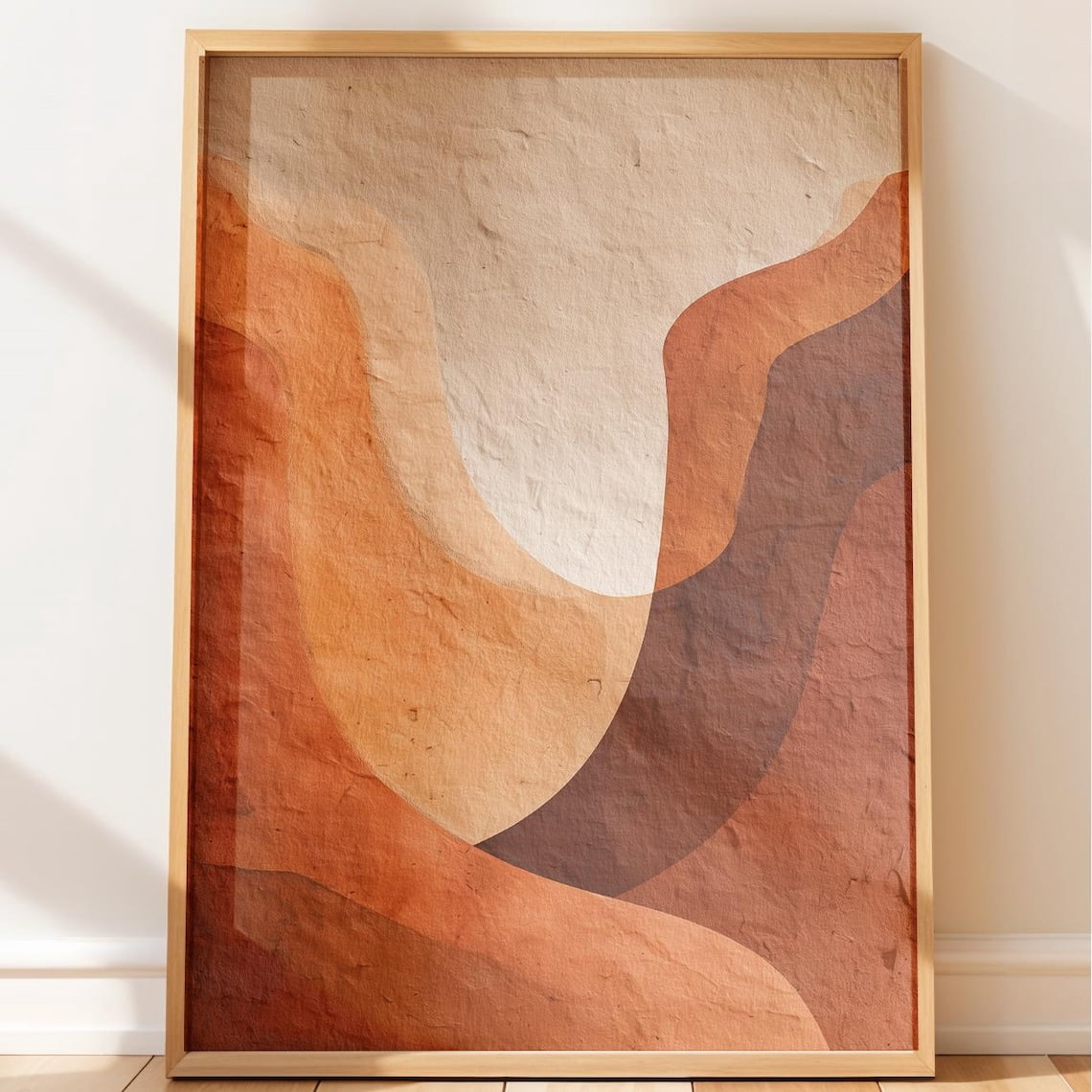 Abstract Desert Wall Art Neutral Tones Southwestern Style Unframed ...