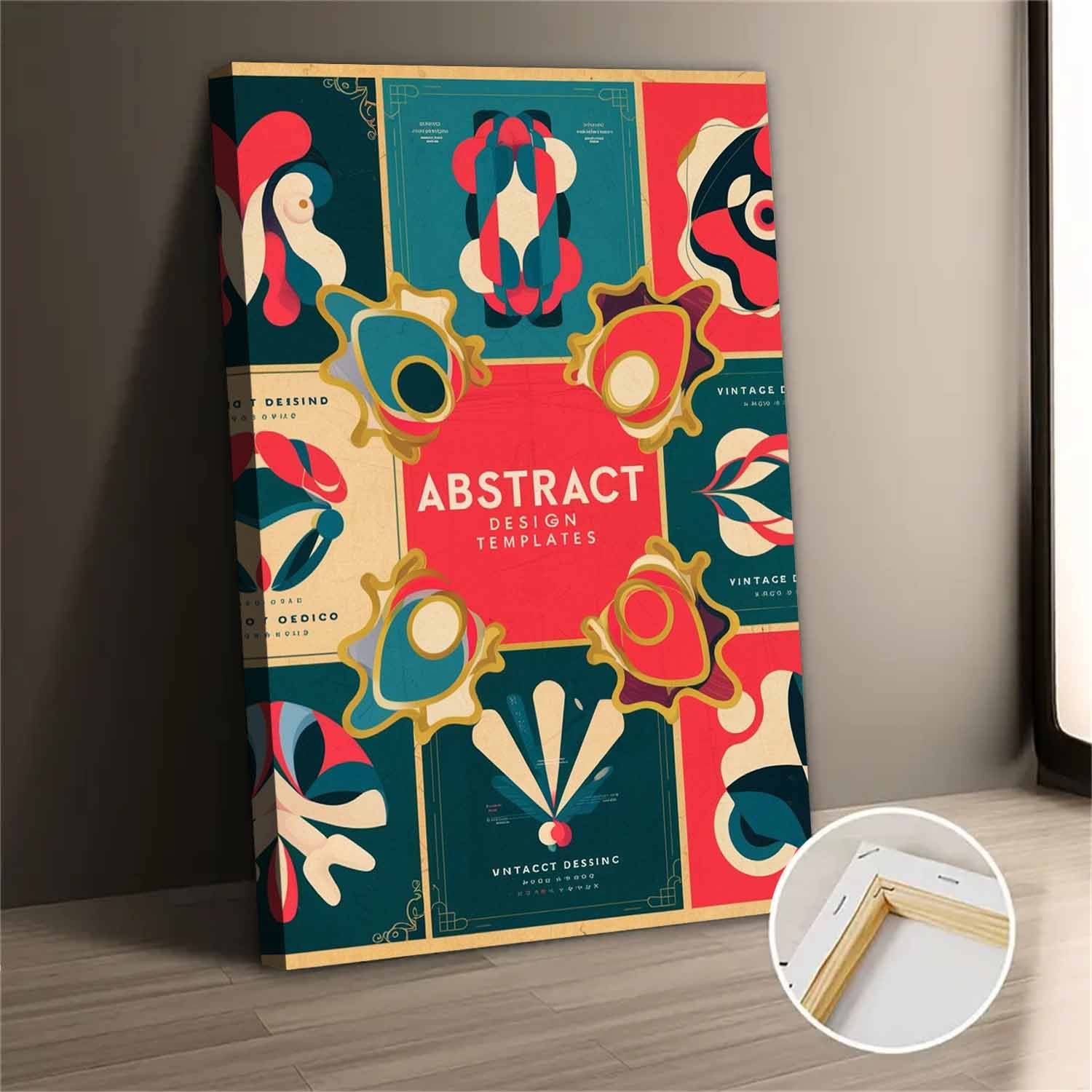 Abstract Design Canvas Wall Art, Modern Aesthetic Wall Decor Print For ...