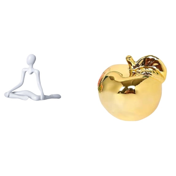 Abstract Desktop Figurine Sculpture Ceramic Fruit Statue Modern ...