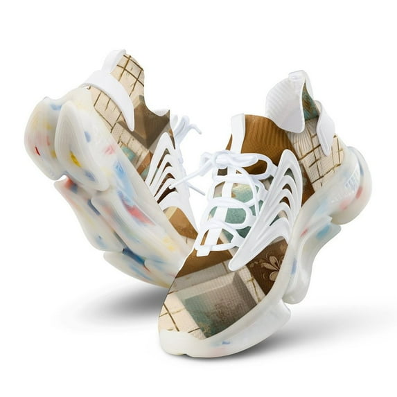 Abstract Diamond Art Design Walking Shoes for Men Woman Lightweight ...