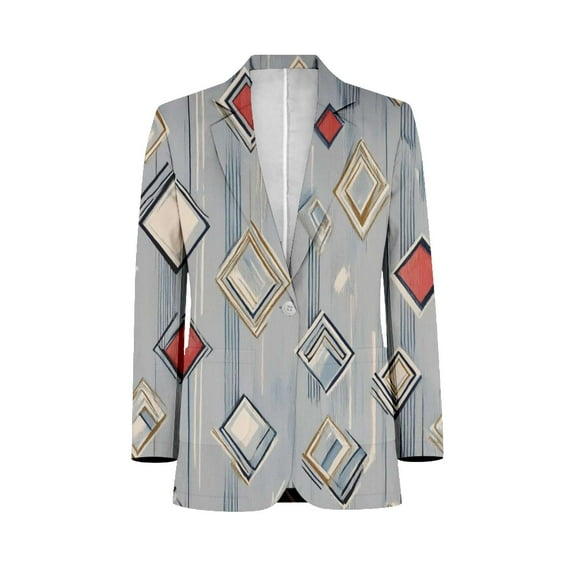 Abstract Diamond Geometric Pattern Mens Suits Shawl Collar Slim Fit ...