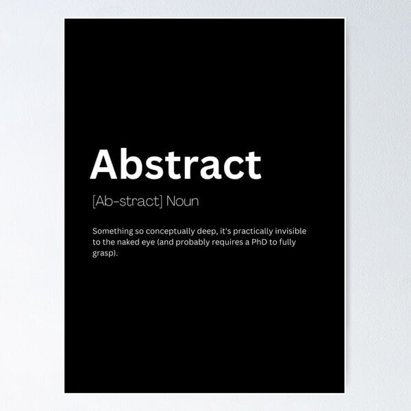 Abstract Dictionary Definition Poster Wall Art, Modern Wall Decor For ...