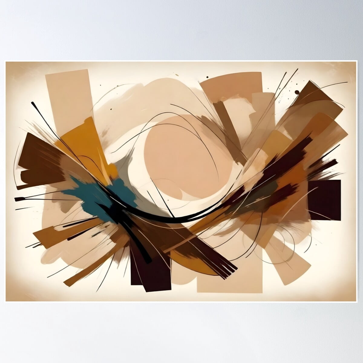 Abstract Digital Art Design Poster Wall Art, Modern Wall Decor For ...