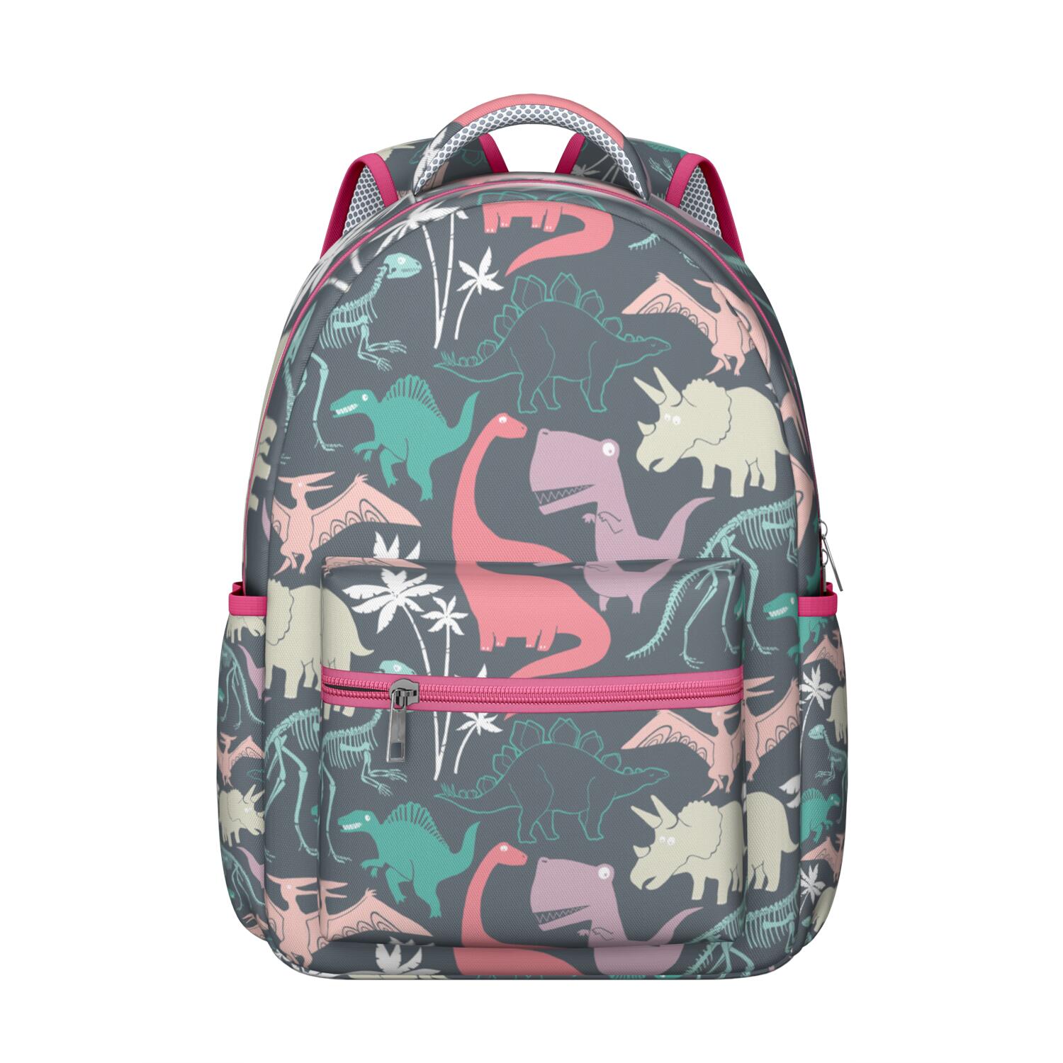 Abstract Dinosaur Student Backpack Cute Cartoon Dino Pattern Colorful ...