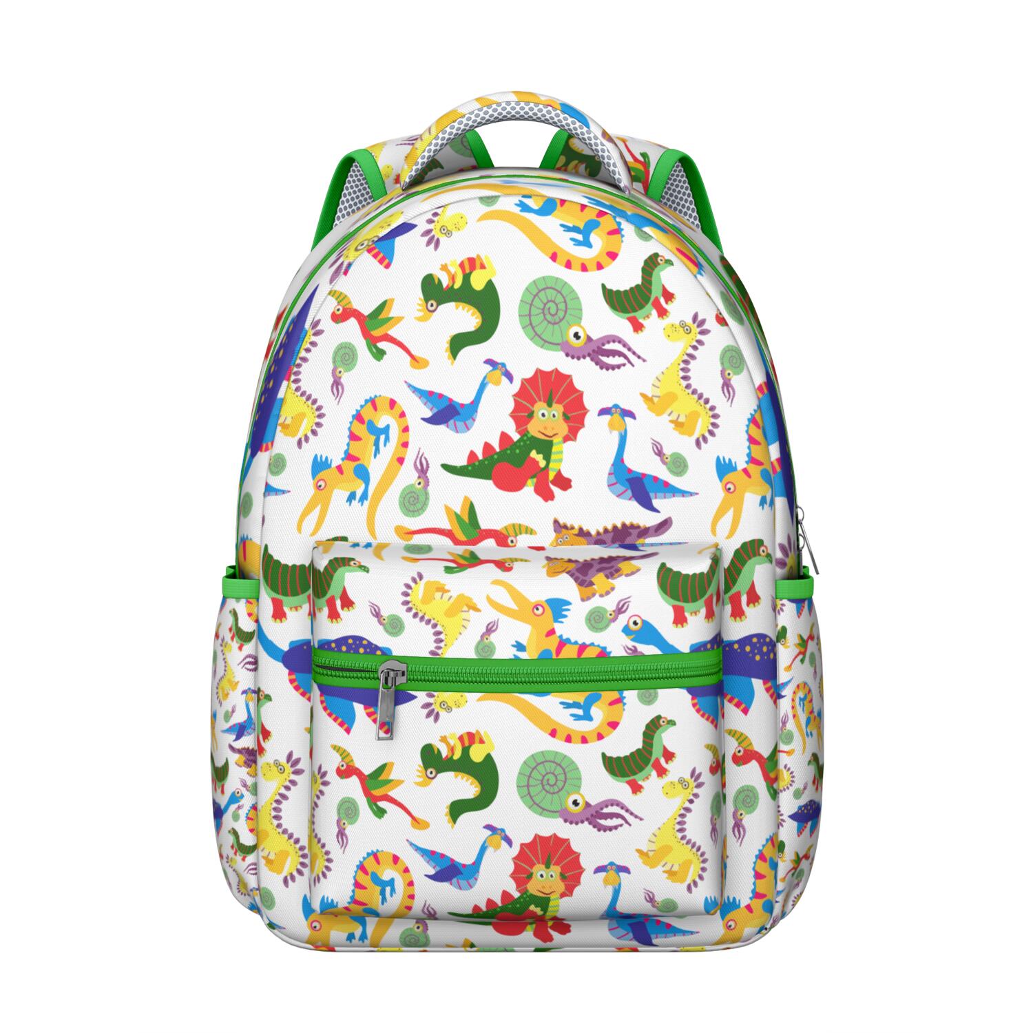 Abstract Dinosaur Student Backpack Cute Cartoon Dino Pattern Colorful ...