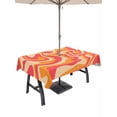 Abstract Distortion Texture Rectangle Outdoor Tablecloth with Umbrella ...