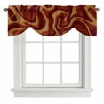 Abstract Distortion Texture Tie Up Valance Curtains Brown Yellow Line ...