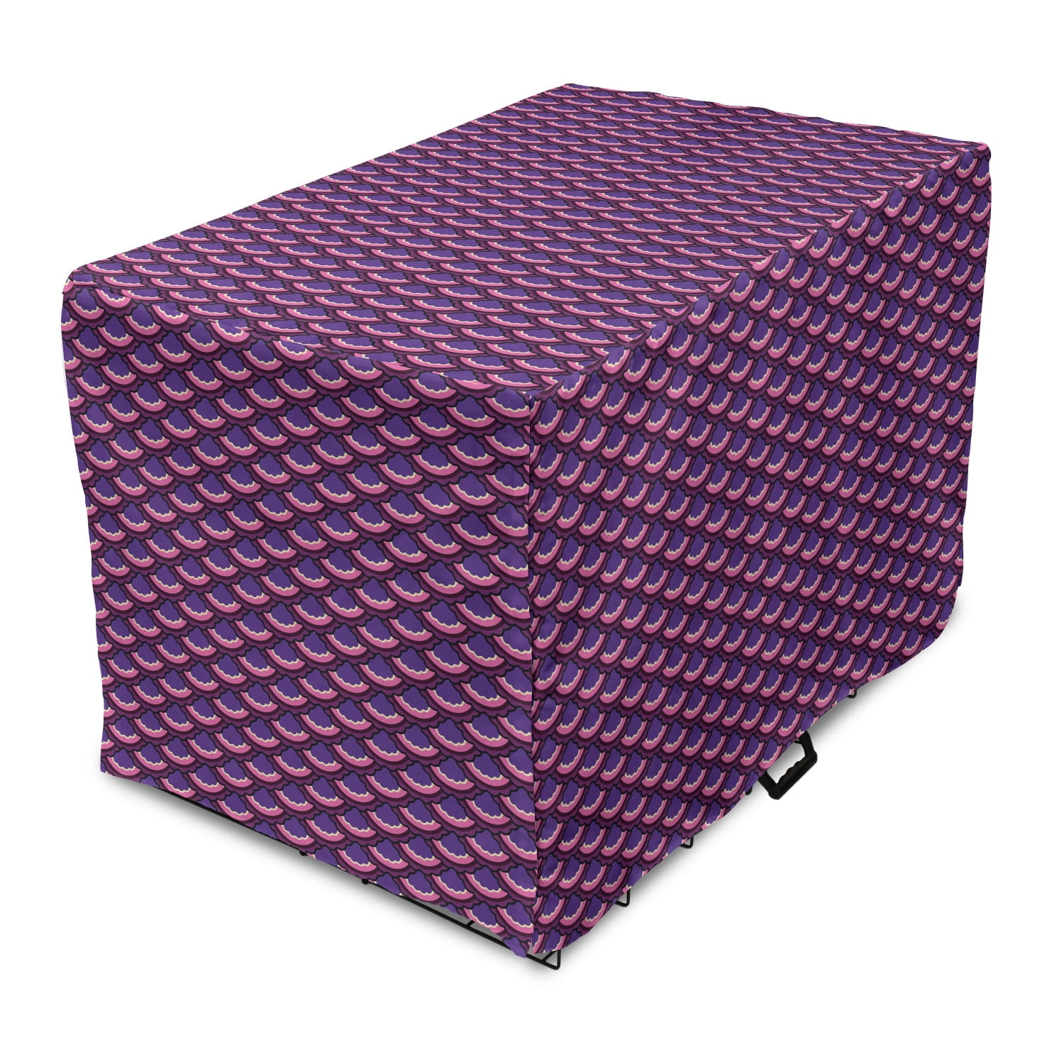 Abstract Dog Crate Cover, Continuous Floral Circular Shapes in ...