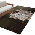 Abstract Dogs Area Rug 3x5 Washable Rug Non Slip Cute Puppy Reading ...