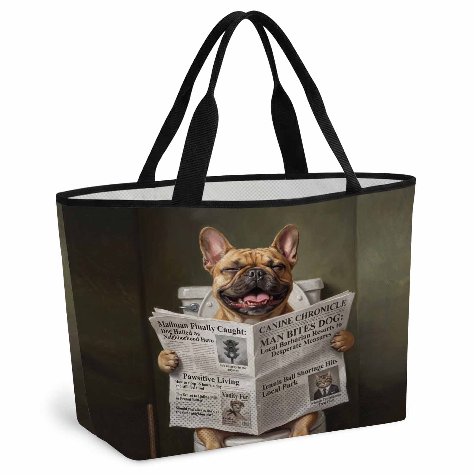 Abstract Dogs Beach Bag for Women, Large Breathable Mesh Beach Tote Bag ...