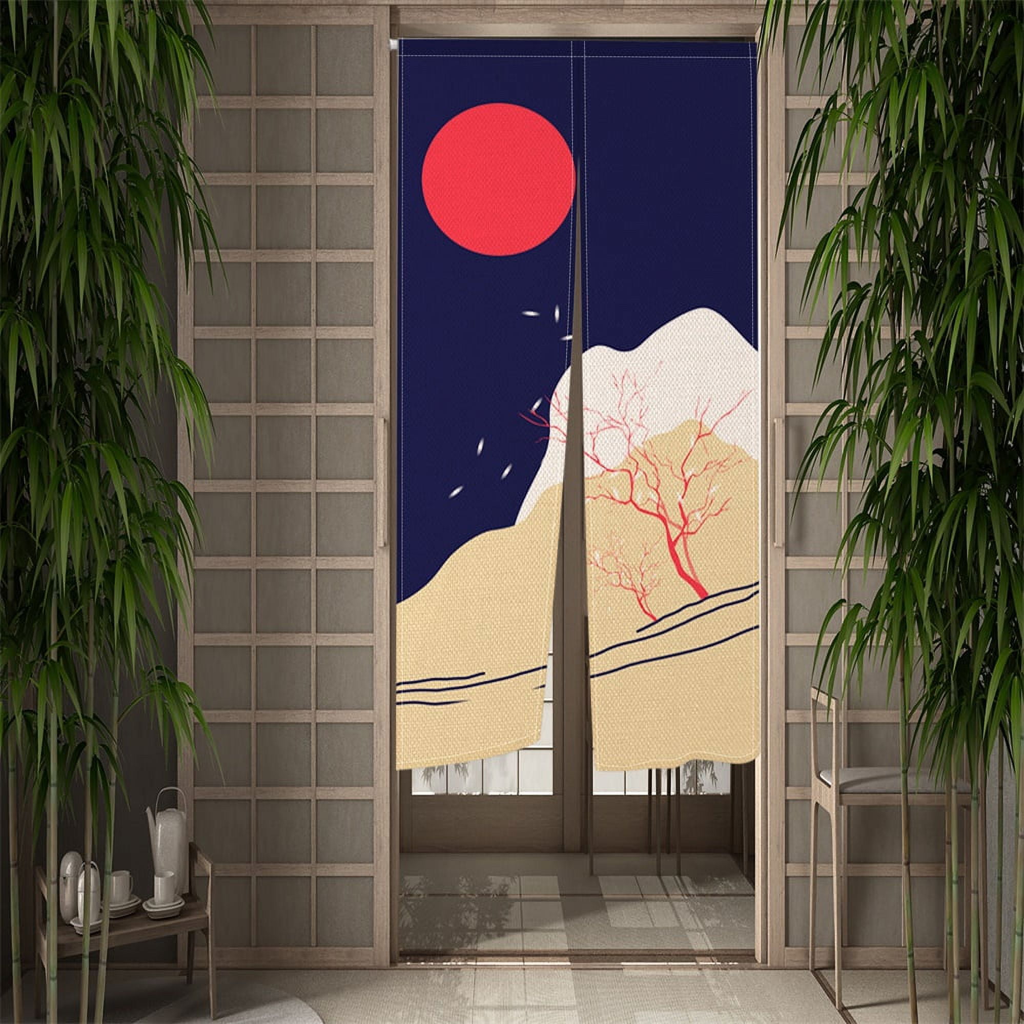 Abstract Door Curtain Creative Minimalism Line Drawing Door Curtains ...