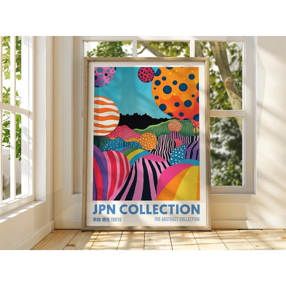 Abstract Dot Art Exhibition Japanese Gallery Bright Floral Dot ...