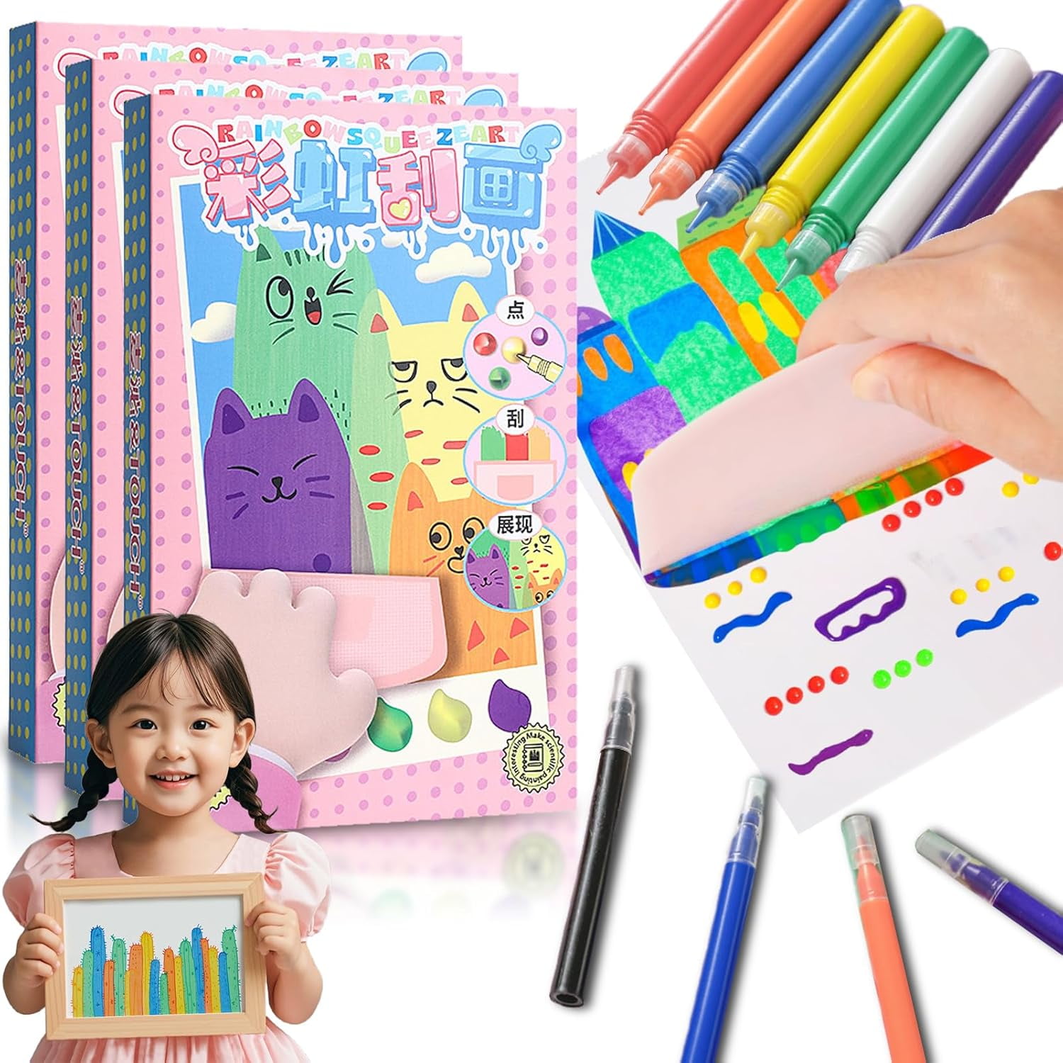 Abstract Dot Painting, Dot Painting Art Kits for Kids, 35 Pieces DIY ...