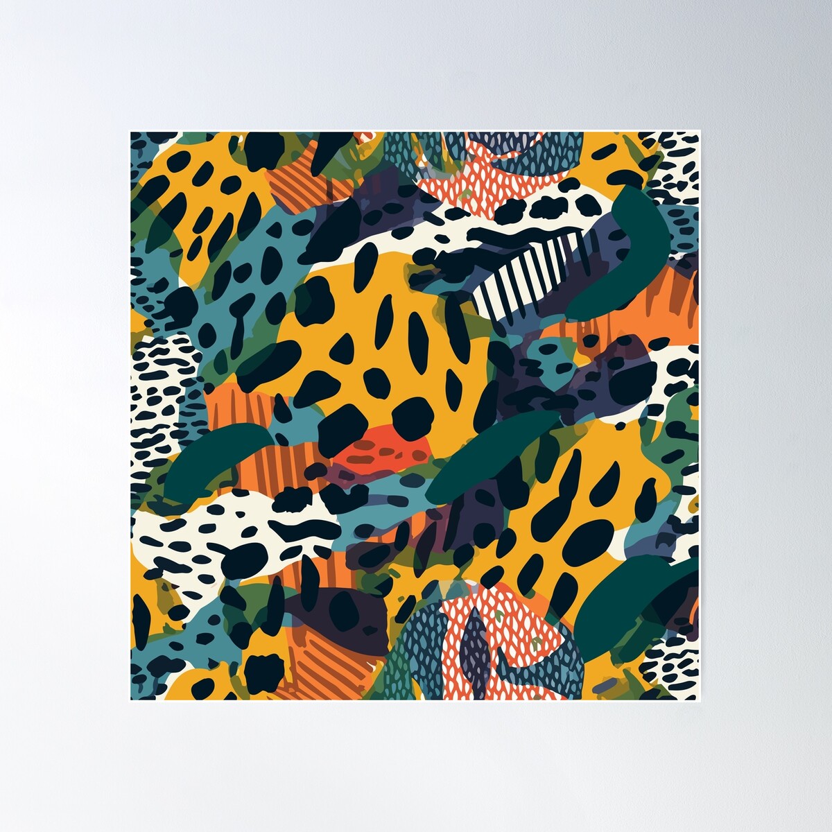 Abstract Dotted Patterns In Multi Colors Art Tile Poster Wall Art ...