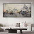 Abstract Drawn Gold Grey Asian Wall Art Home Decor Vintage Gift Living ...