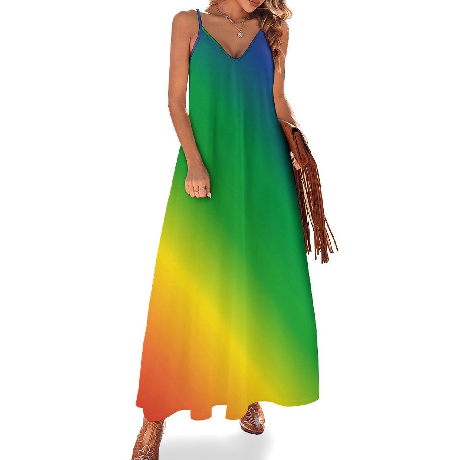 Abstract Dress Wave Liquid Shape Party Maxi Dress Streetwear Boho Beach ...